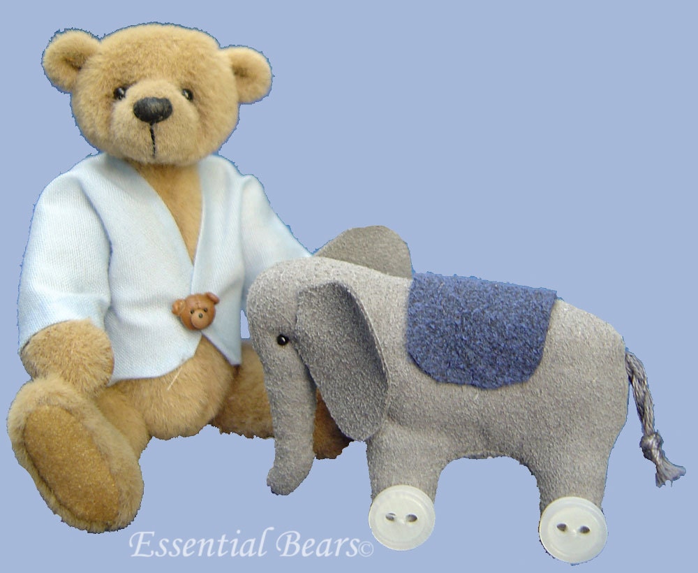 Luke Miniature Teddy Bear and Elephant PDF pattern only
