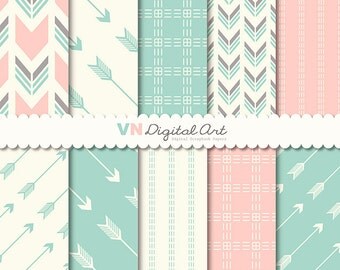 Popular items for arrow digital paper on Etsy