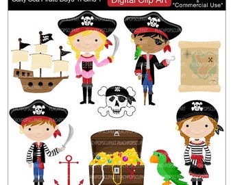 Popular items for pirates clip art on Etsy