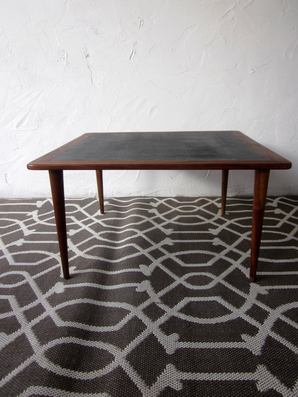 Danish Modern Square Teak Table Mid Century Modern Low sleek coffee ...