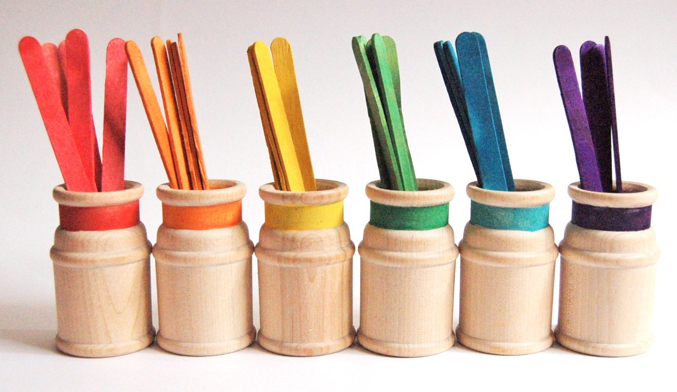 Wooden Toy SORTING STICKS A Montessori Inspired Learning