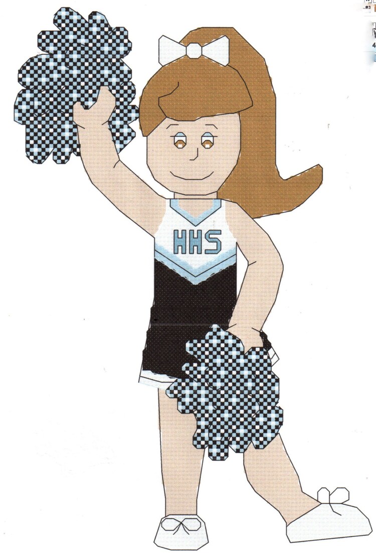 Cheerleader counted Cross Stitch Pattern You Can by gotttwo