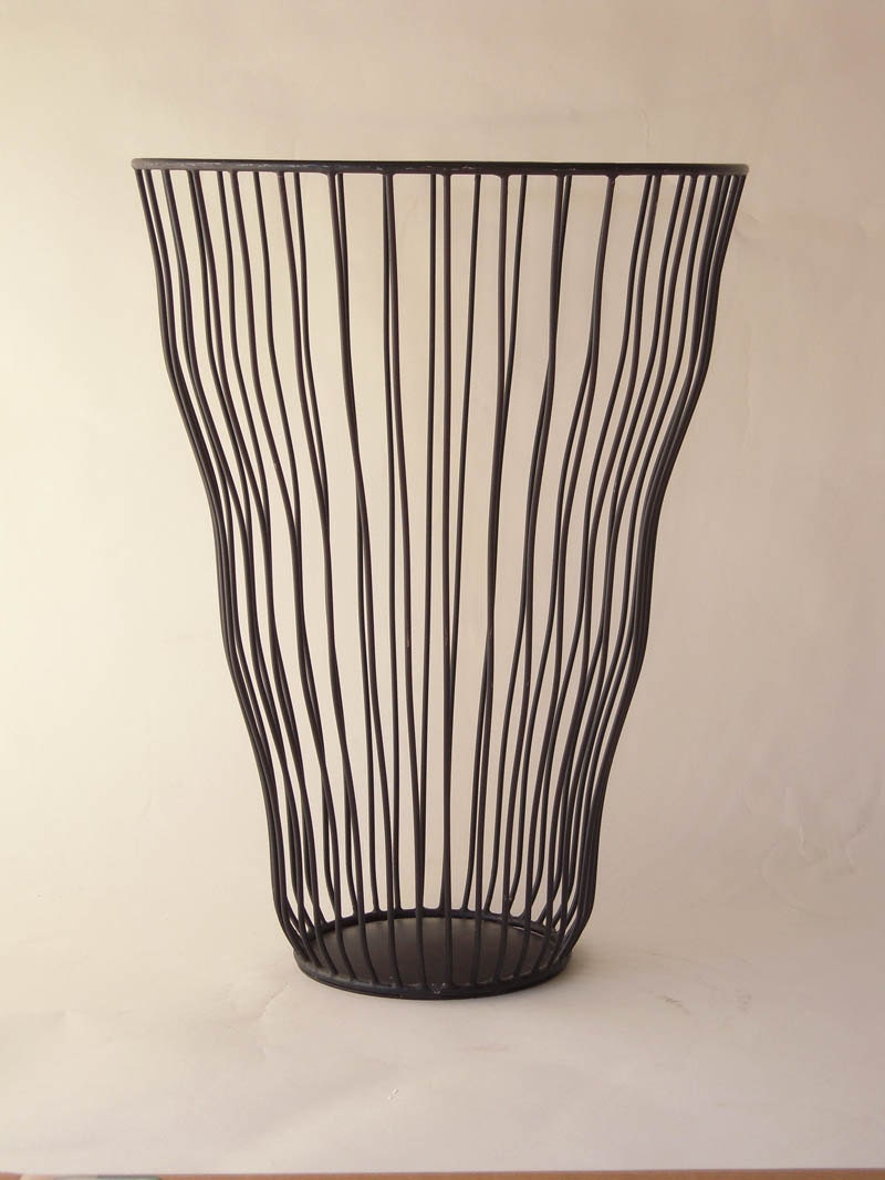 Wire Waste Paper Basket, Wavy Wire Basket, Home Office, Vintage Aram ...