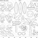 Surfer boys Digital Stamps Clipart