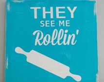 Popular items for rolling pin sign on Etsy