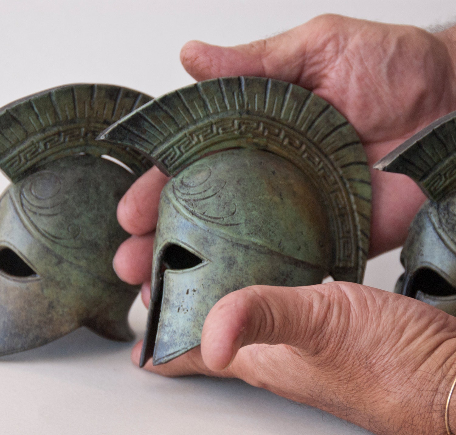 Bronze Helmet Greek Key Crest Helmet Ancient Corinthian War