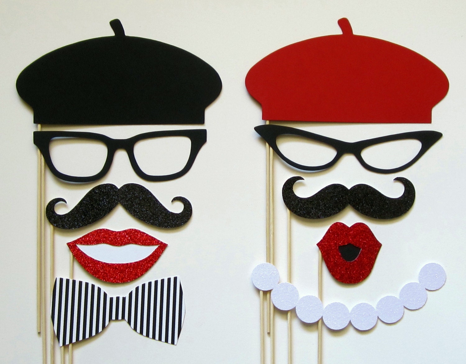 French Photo Booth Props