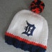 DETROIT TIGERS Hand Knit Baby Hat Detroit by UpNorthKnitsAndGifts
