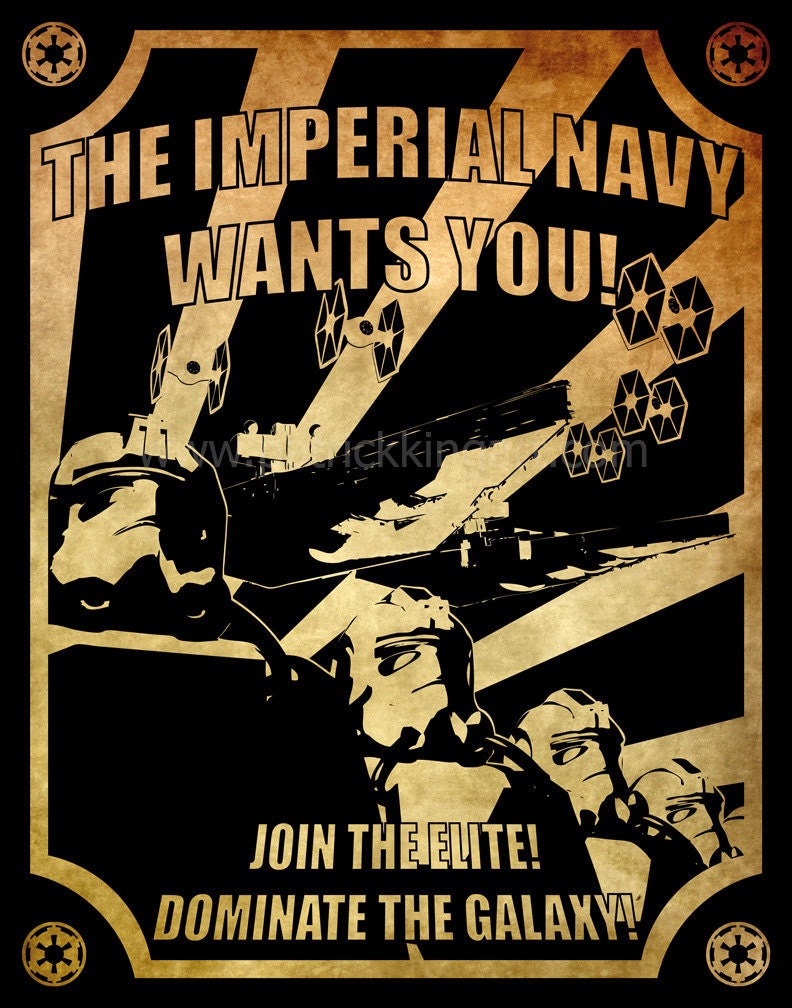 Star Wars Imperial Navy Recruitment Poster Art Print