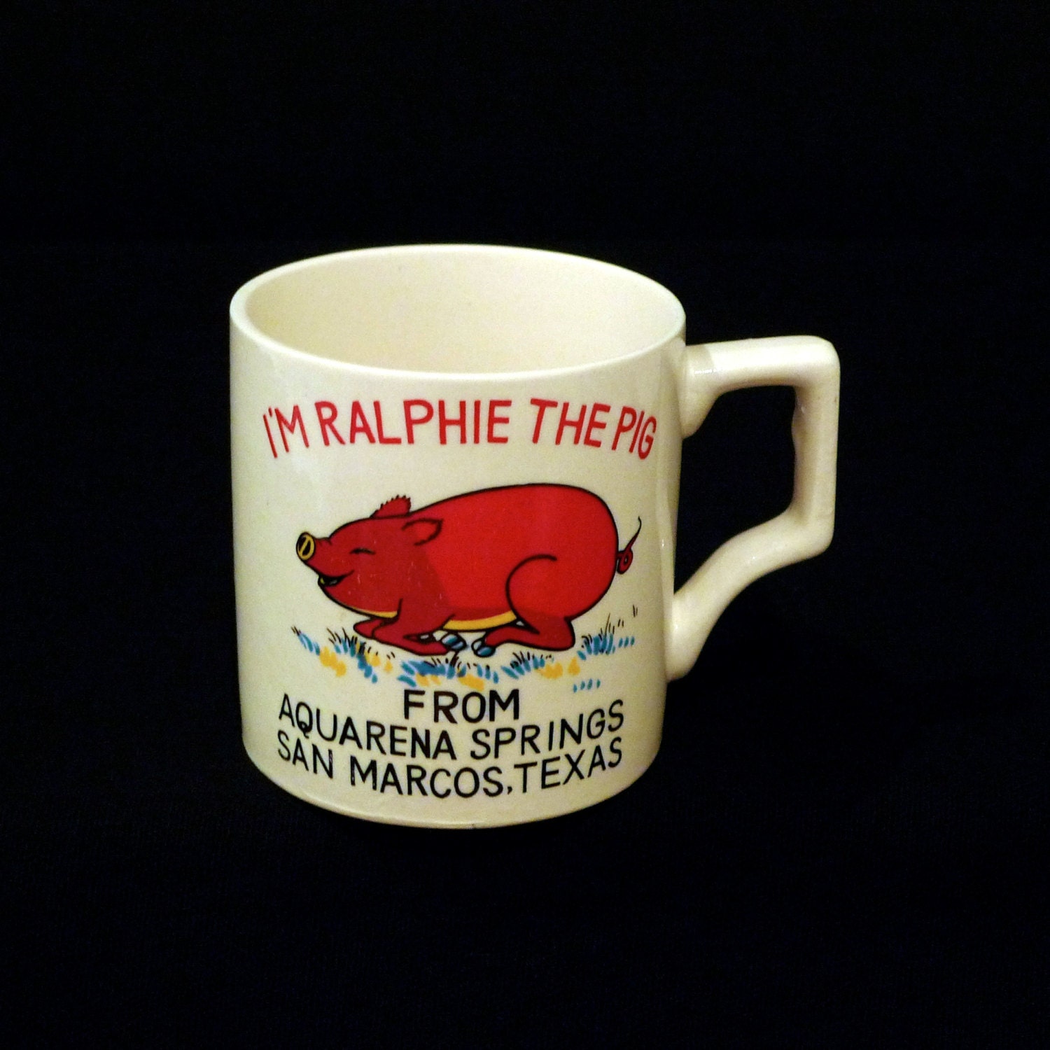 Ralphie the Pig Coffee Mug Vintage Aquarena Springs Cup Ralph the ...