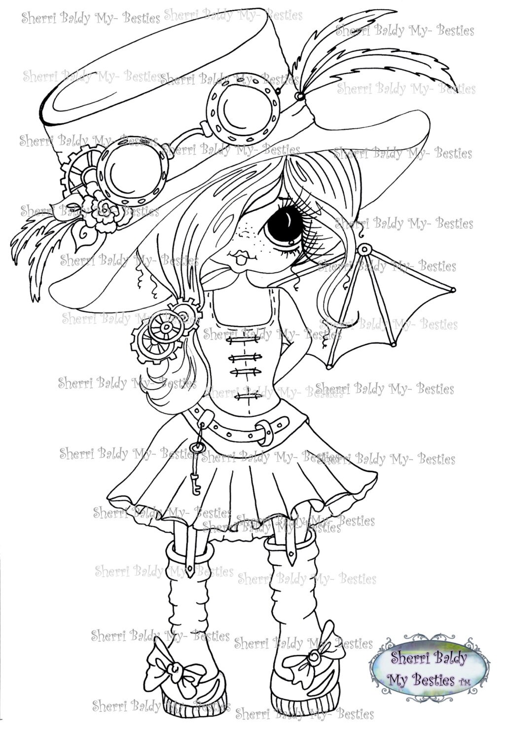 My Besties Digital Stamps Free Sketch Coloring Page