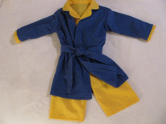 Polar Express Blue Flannel Robe by QuiltMeARainbow on Etsy