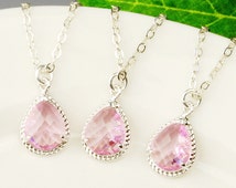 Popular items for light pink necklace on Etsy