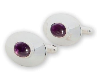 Amethyst cufflinks | Etsy