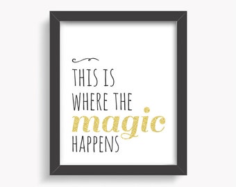 Magic happens poster | Etsy