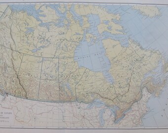 Popular items for vintage canada map on Etsy