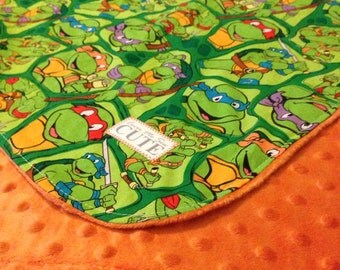 30"x35" Custom Handmade Teenage Mutant Ninja Turtle Baby Blanket