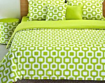 Popular items for lime green bedding on Etsy