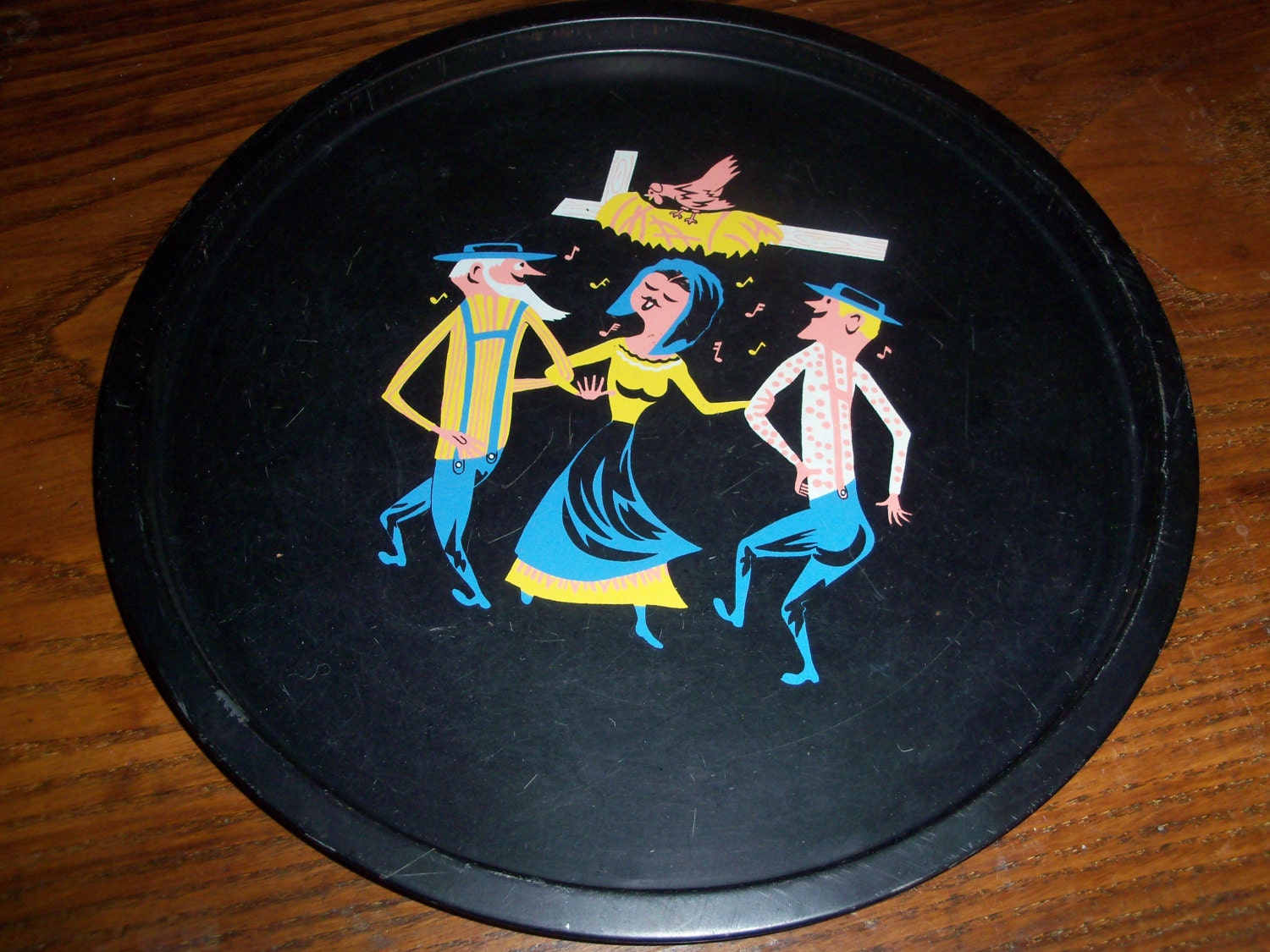 Super Cool Antique Country Dancing Metal Tray – Haute Juice