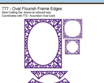 NEW!! Elizabeth Craft Designs Oval Flourish Frame Edges Cutting Die