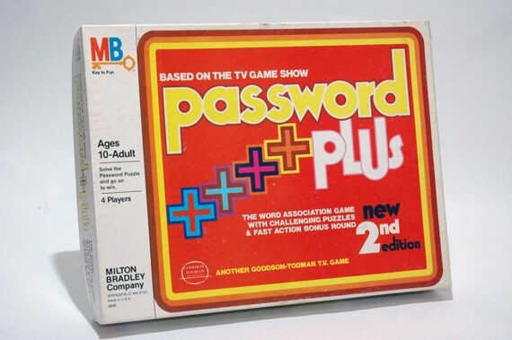 Password Plus 2nd Edition Game from Milton Bradley 1978