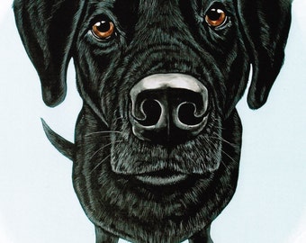 Black Labrador Retriever Art - Black Labrador Art - Black Lab Print ...