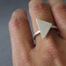Sterling Silver Triangle Ring Geometric Modern Ring Dainty