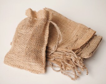 25 - 4x6 Burlap Bags with Drawstrings