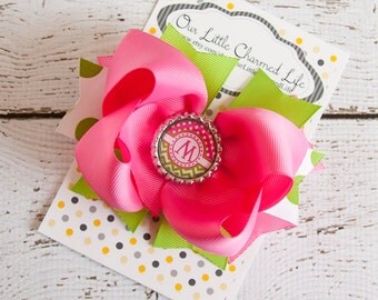 Popular items for monogrammed hair bow on Etsy