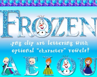 Frozen font | Etsy