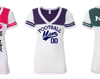 SALE! Football Girlfriend and Football Mom Shirts w/ Custom Name & Number