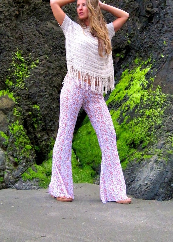 FLORAL PRINT lace boho dance beach resort yoga by lizajanehandmade