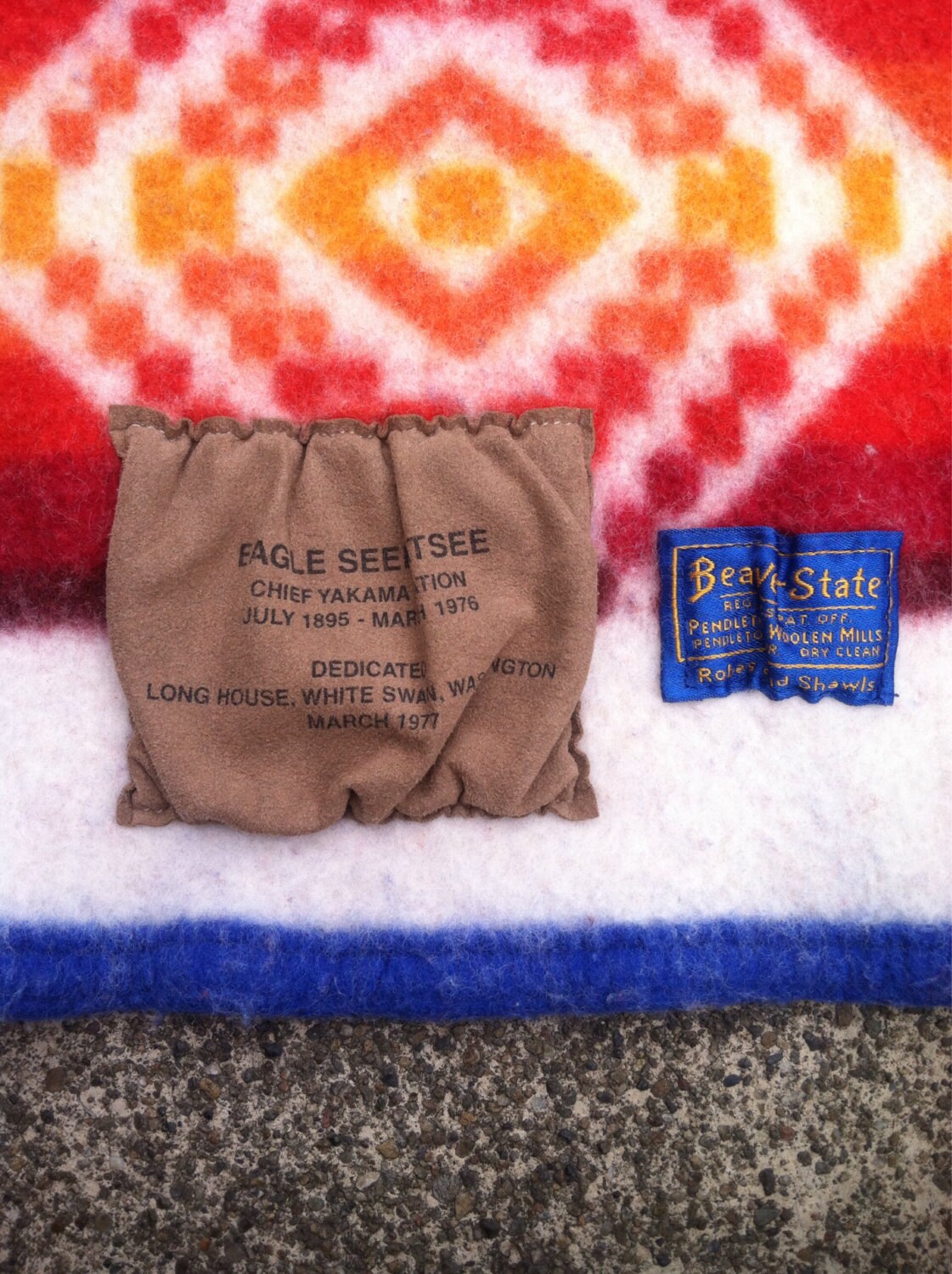 Pendleton Chief eagle seelatsee wool blanket 1977 beaver state