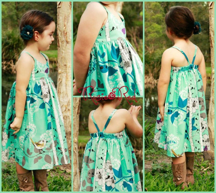 Hummingbird Dress girls' summer dress by RabbitRabbitCreation
