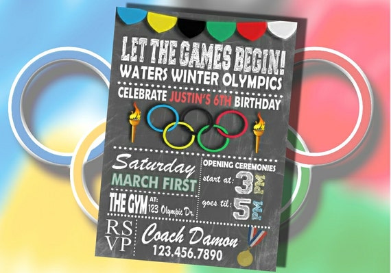 Olympic Themed Invitations