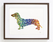 Articles populaires correspondant à art de teckel sur Etsy