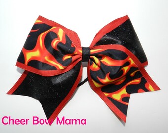 Popular items for fire cheer bow on Etsy