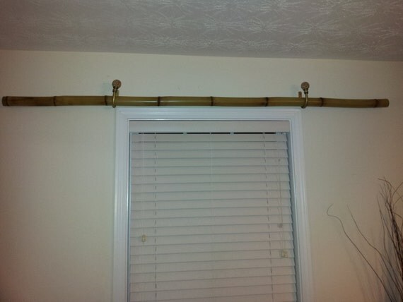Curtain Rod-Bamboo-Fire Stained Curtain Rods by EclecticBambu