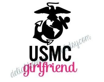 USMC Girlfriend - Marines Girlfriend Decal