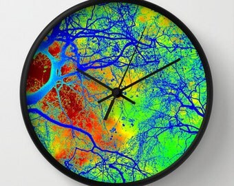 Rainbow wall clock | Etsy