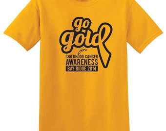Go Gold For Childhood Cancer Awareness T-shirt Bay Ridge Brooklyn 2014 ...