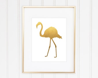 Popular items for gold flamingo on Etsy
