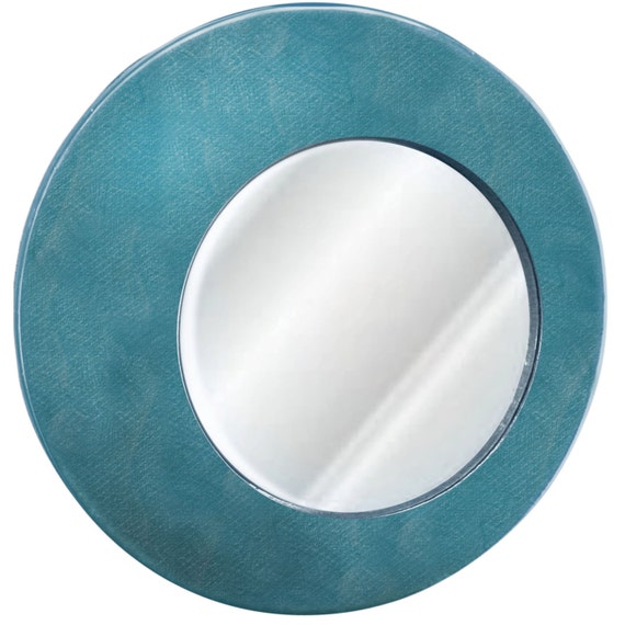 Items similar to Caribbean Blue Round Mirror on Etsy