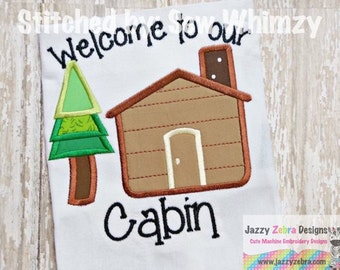 Cabin applique | Etsy
