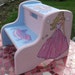 Girls Hand Painted Princess Step Stool Personalized Kid's