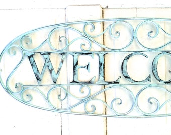 Welcome Sign, Metal Welcome Sign, Metal Sign, Welcome Sign
