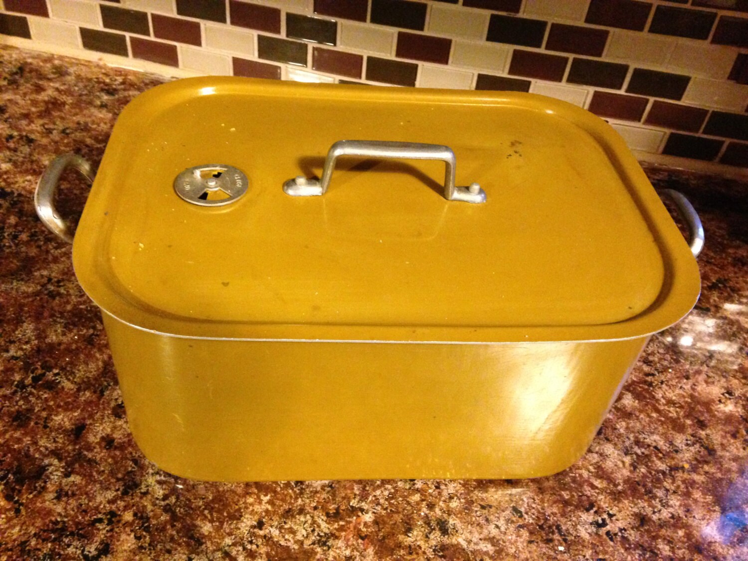 Vintage Roaster Steamer Pan in Gold Enamel Color – Haute Juice