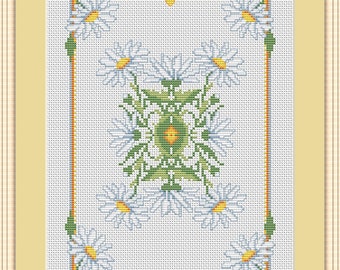 Daisy cross stitch | Etsy