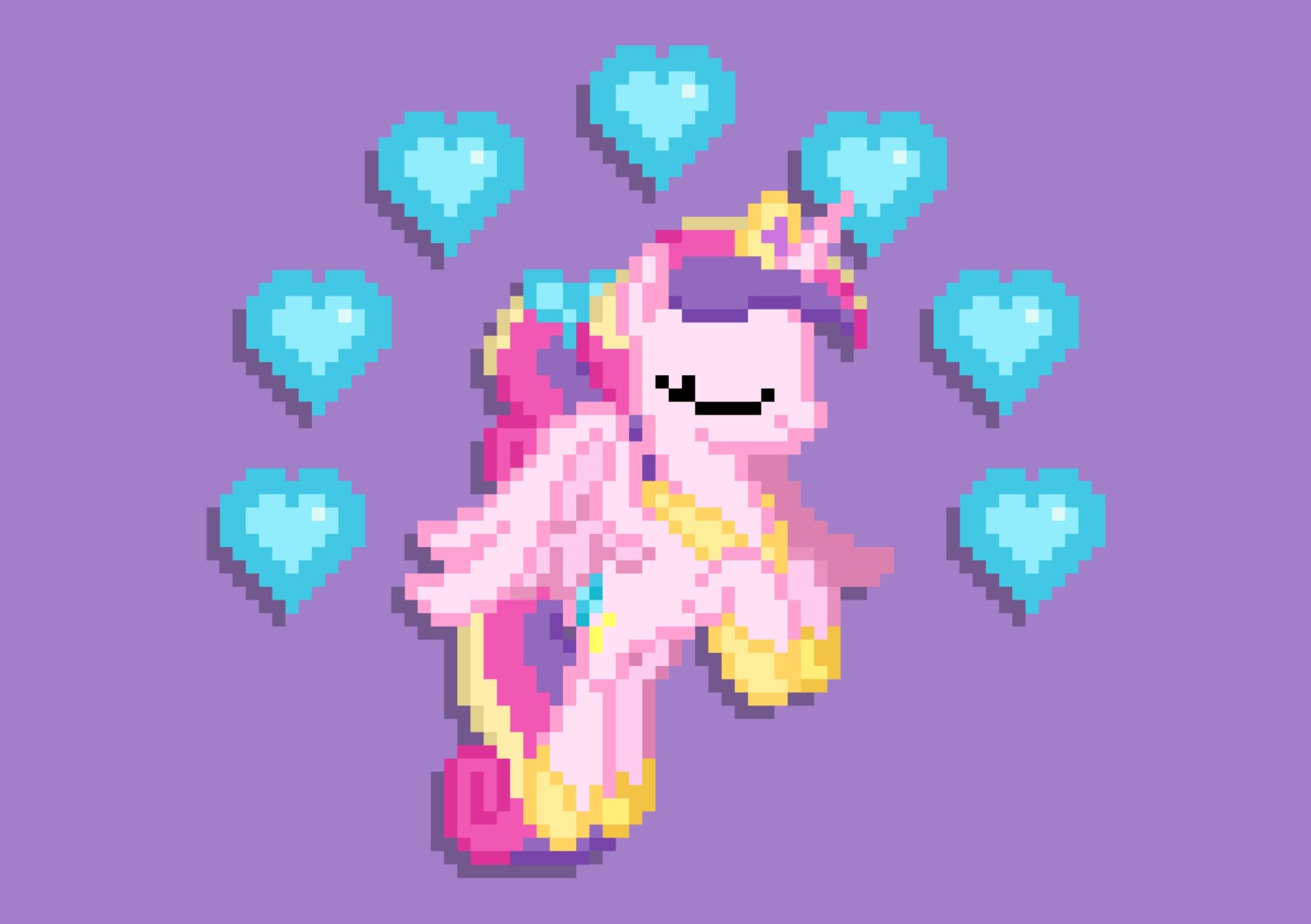 Young Princess Cadance 8-Bit Print