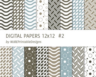 Gray Kraft Digital Paper Hand Drawn Seamless by nubeDigitalPapers